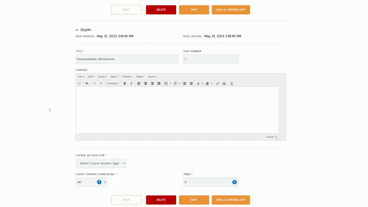 Custom Course Section Types: Downloads